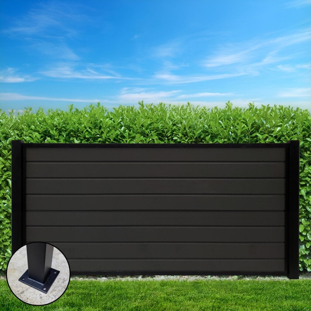 K2 KOMPOSIT hegn startfag, sort pulverlakeret stål med fodplade ...